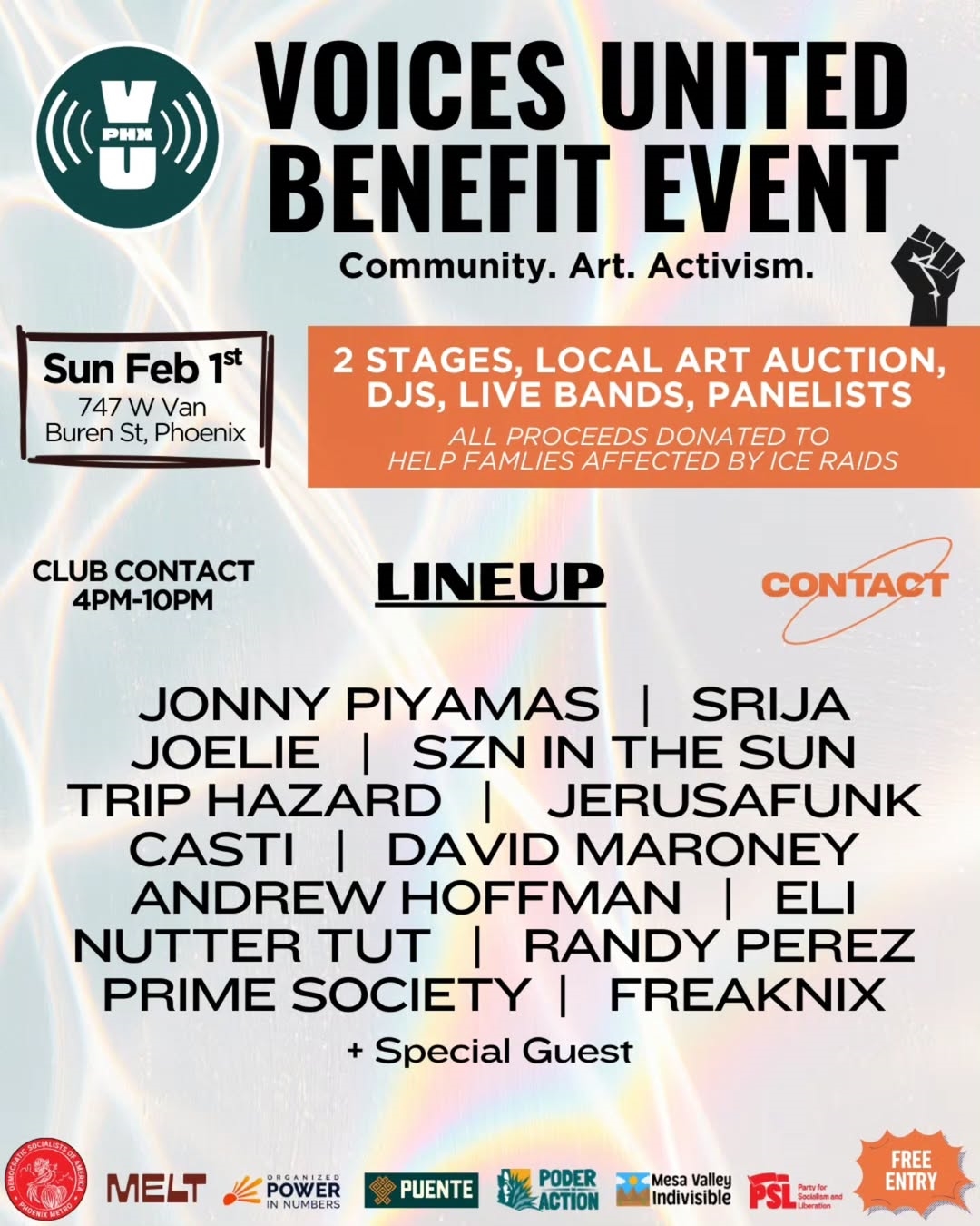 Phoenix benefit concert supports families affected by ICE raids